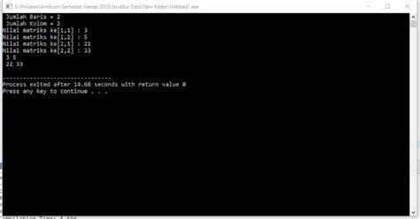 Membuat Array 2 Dimensi C Dinamis