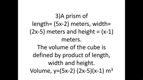 Cubic Functions Word Problems Maths N3 Youtube