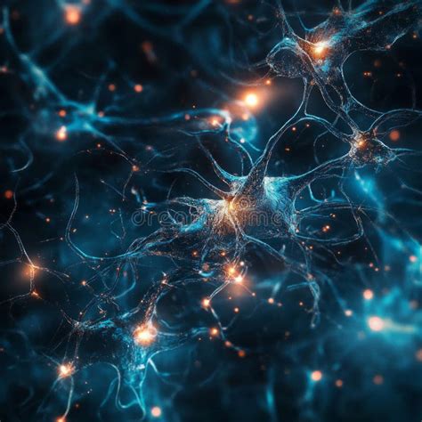 Glowing Neural Network Connections Amidst Electric Blue Synapses And