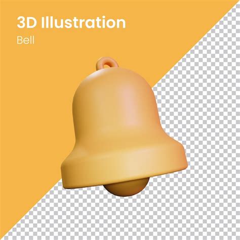 Premium Psd Psd 3d Render Bell Icon Illustration