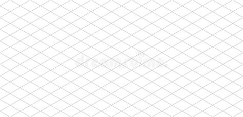 Isometric Grid Seamless Pattern Outline Isometric Template Background Stock Vector
