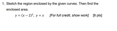 Solved Sketch The Region Enclosed By The Given Curves Chegg