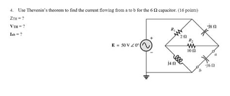 Solved Use Thevenin S Theorem To Find The Current Flowing Chegg