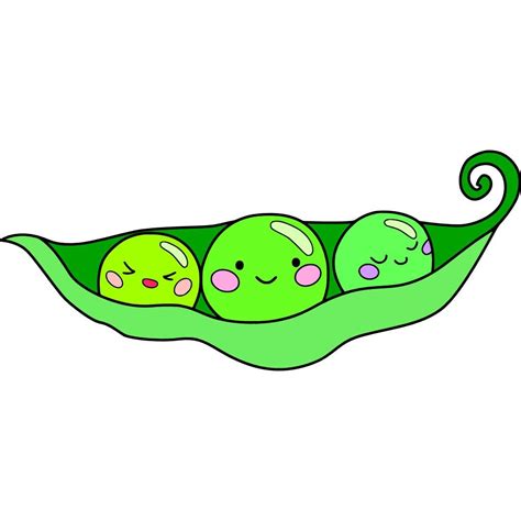 Tutorial Menggambar Tiga Kacang Polong Lucu Pea Pod Drawing Easy