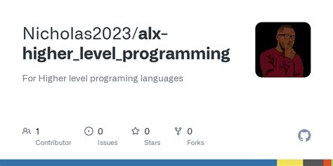 github nicholas2023 alx higher level programming for higher level programing languages