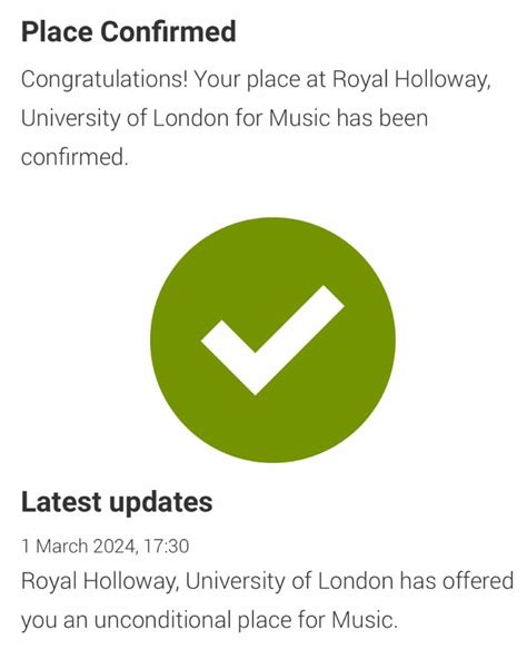Super Excited To Share That Ive Been Offered A Place At Royal Holloway