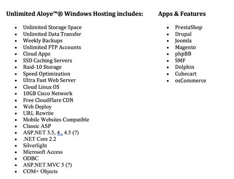Windows Web Hosting Tier 1 Aloye Computer Enterprises