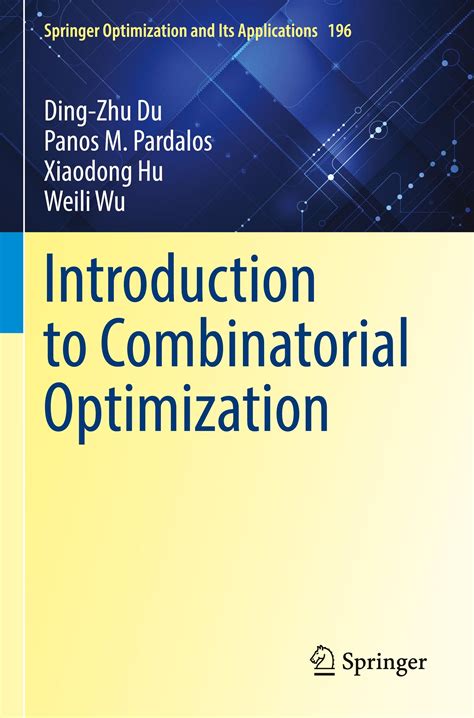 Introduction To Combinatorial Optimization Ding Zhu Du Buch Jpc