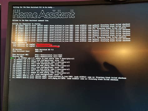 Directory Block Failed Checksum Home Assistant Os Home Assistant Community