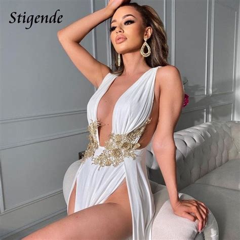 Deep Cleavage Dress Etsy