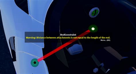 Why Does My Rod Constraint Say Distance Is Not Equal To Length Of Rods