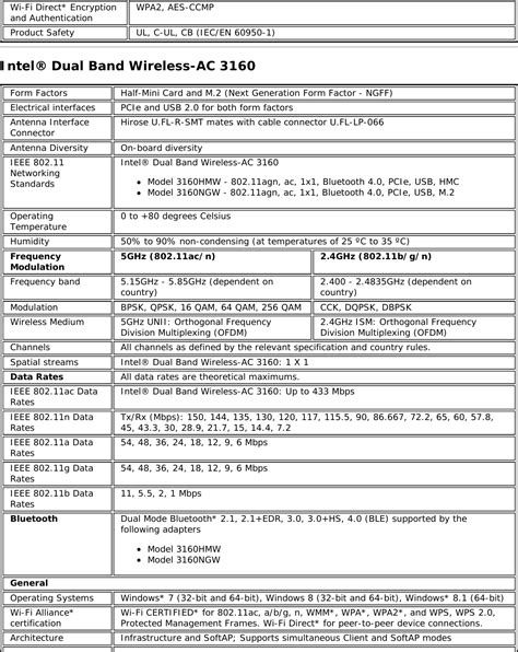 Intel Ng Intel Dual Band Wireless Ac User Manual Intel Wifi Adapter Information Guide