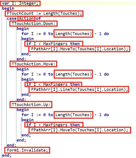 Implementing Multi Touch Using Embarcadero Delphi Fmx App