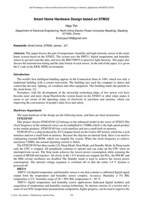 pdf smart home hardware design based on stm32
