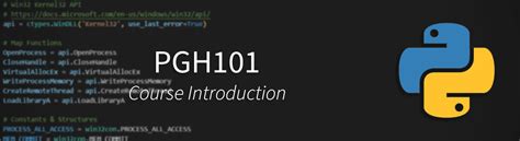 Python Game Hacking Course Intro Pgh101