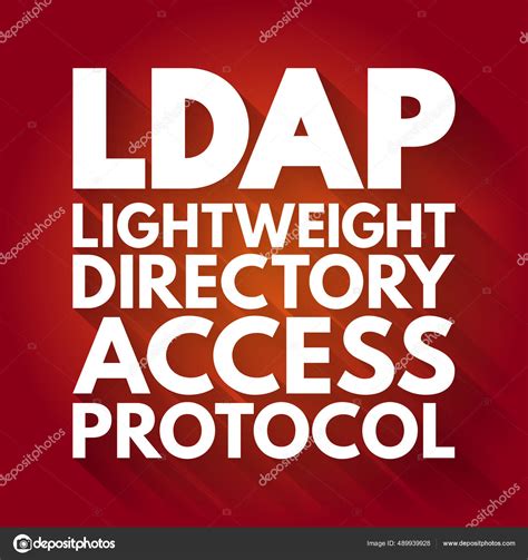 Ldap Lightweight Directory Access Protocol Acronym Technology Concept Background Stock Vector