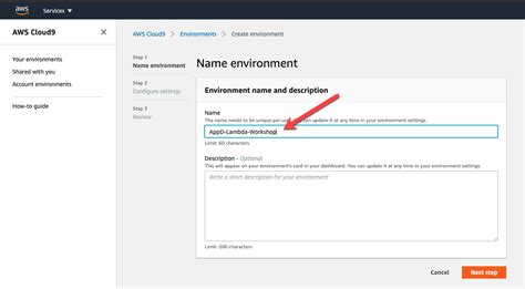 Create Cloud9 Workspace AWS Serverless Monitoring With AppDyanmics