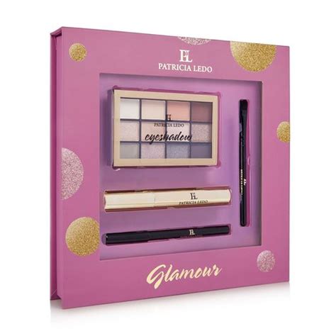 Подарунковий набір Patricia Ledo Glamour Туш для вій Палетка тіней Олівець для очей