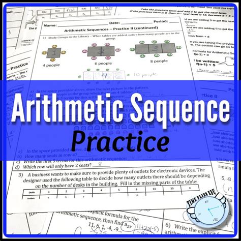 Arithmetic Sequence Activity Arithmetic Sequences Arithmetic Sequences Activities Sequencing