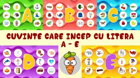 Alfabetul Minute Cuvinte Care Incep Cu Litera A E Youtube