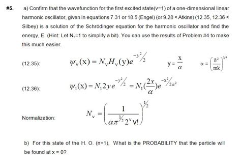 solved 5 a confirm that the wavefunction for the first