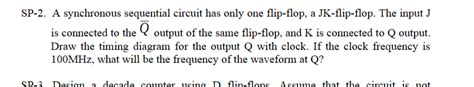 Solved Sp 2 A Synchronous Sequential Circuit Has Only One