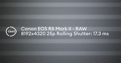 Canon EOS R Mark II Lab Test Rolling Shutter Dynamic Range And Exposure Latitude CineD