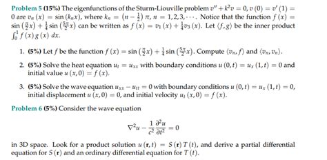 Solved Problem 5 15 The Eigenfunctions Of The
