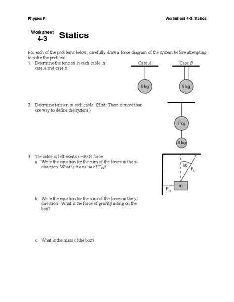 4 3 Worksheet Statics Usuussjsh Worksheet 4 3 Statics For Each Of