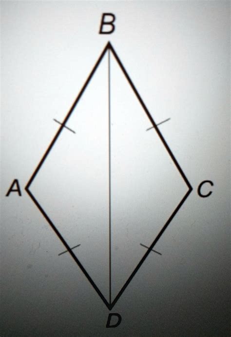 Solved In The Diagram Ab Bc Cd Da Prove That Triangle Adb Is Congruent To Triangle Cdb B A 0