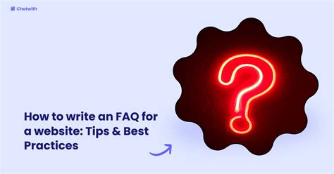How To Write An FAQ For A Website Tips Best Practices