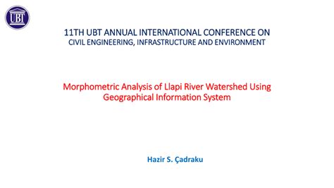 Pdf Morphometric Analysis Of Llapi River Watershed Using Geographical Information System