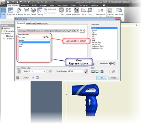 Calling The View Rep In A Drawing View