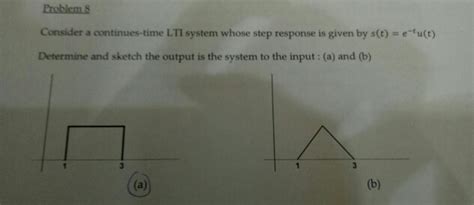 Solved Consider A Continues Time L TI System Whose Step Chegg