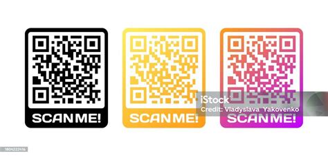 Symbole Scannen Flache Qrcodesymbole Scanmezeichen Vektorsymbole Stock Vektor Art Und Mehr