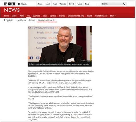 Dr Dave Hewett Obe On Linkedin Intensive Interaction Honoured In The New Year List Dave Hewett