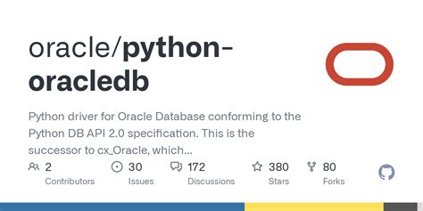 python oracledb readme md at main · oracle python oracledb · github