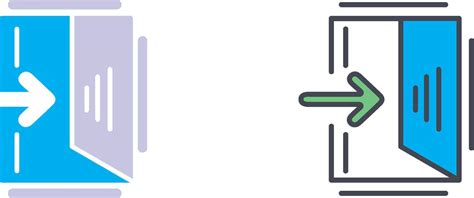 Exit Sign Icon Design Vector Art At Vecteezy