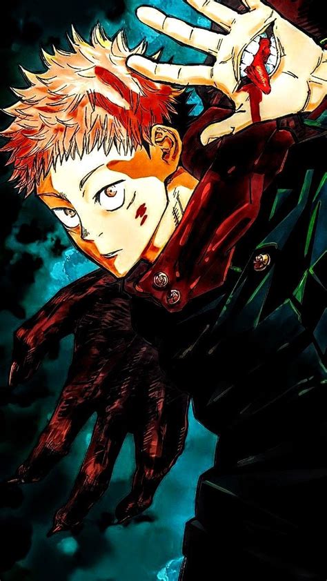 Jujutsu Kaisen Anime Character With Red Hair Yuji Full Body Png Yuji