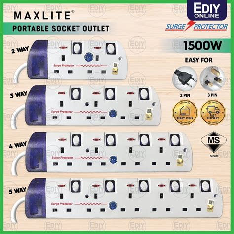 Sirim Surge Protector 】trailing Socket Plug 3 4 5 Gang Meter Adaptor Adapter 插座 Cable Wire