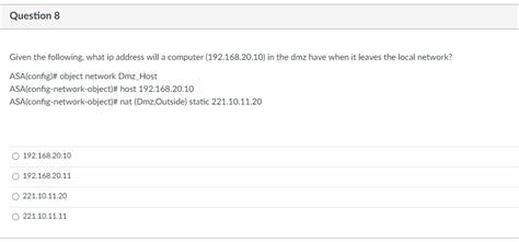 Solved Given The Following What Ip Address Will A Computer Chegg Com