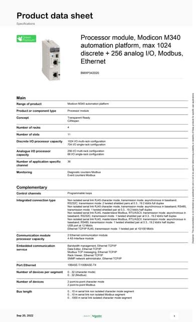 Modicon M340 Bmxp342020 Pdf