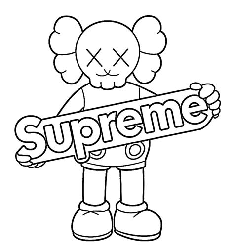 Printable Kaws Coloring Pages