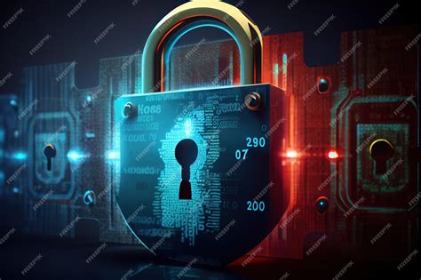 Premium Photo A Cybersecurity Concept Illustration Lock And Digital Cybersecurity And Network