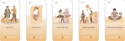 Ux Tips Onboarding Mobile App Page Screen Brochure Welcome Design Vector Brochure Welcome