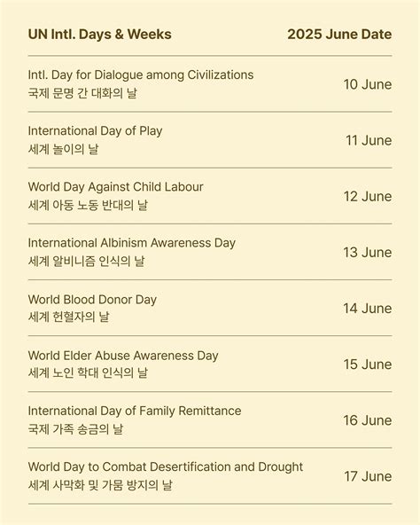 Wfuna Seoul Secretariat 🌍 6월의 유엔 기념일 어떤 날들이 있을까요 🎉 🗓️ 6월에는 세계 환경의 날 세계 난민의 날 세계 아동노동 반대의 날