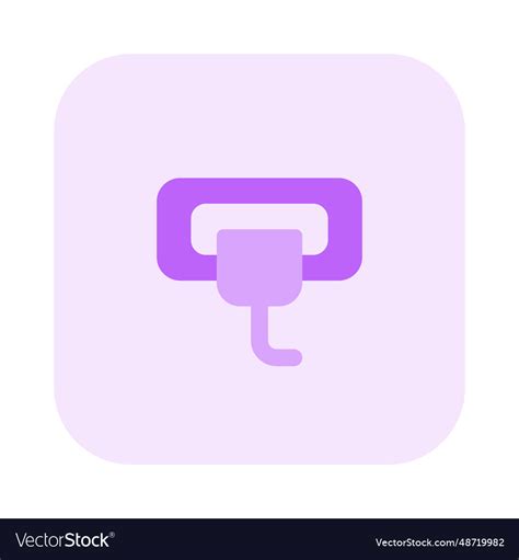 Socket Port For Connectivity Isolated On White Vector Image