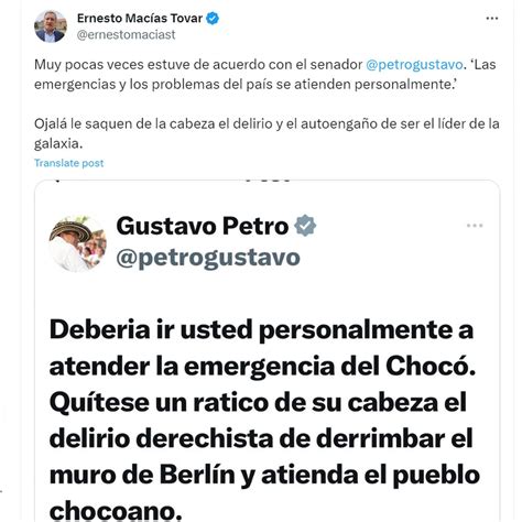 La Oposición Criticó Al Presidente Petro Por “su Delirio De Ser El