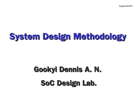 system design methodology ppt programming languages computing