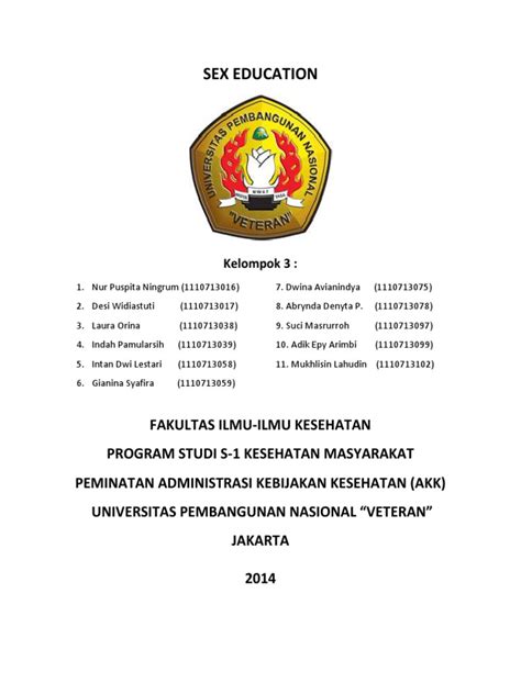 Makalah Sex Education Pdf